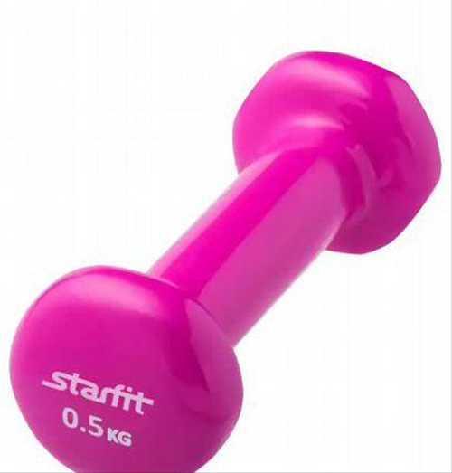 Гантель виниловая Starfit 0,5кг, 1кг, 1,5кг, 2кг