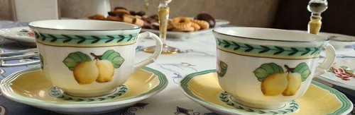 Чашки, тарелки Villeroy boch, столовое серебро
