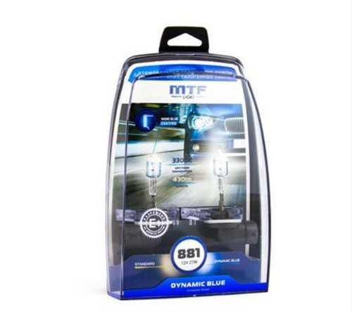 Автолампа MTF H27(881) 12V 27w dynamic blue