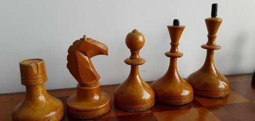 Старые деревянные шахматы СССР, 1956 г. Валдай