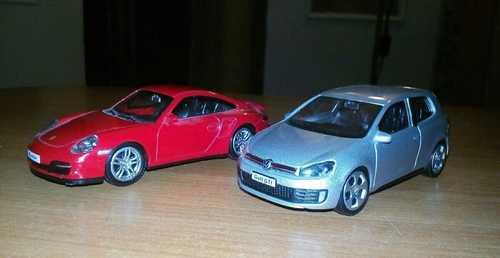 Модели Porsche 911 и VW Golf GTI 1:43
