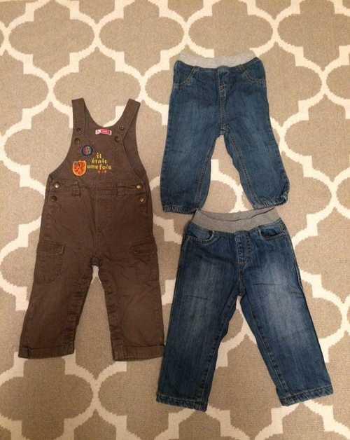 Полукомбинезон dpam р.81,джинсы Mothercare, F&F 86
