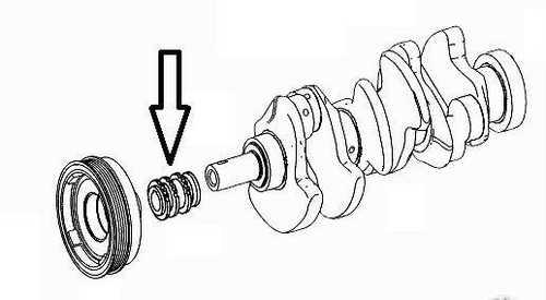 Шестерня (звездочка) коленвала Mercedes M272/M273