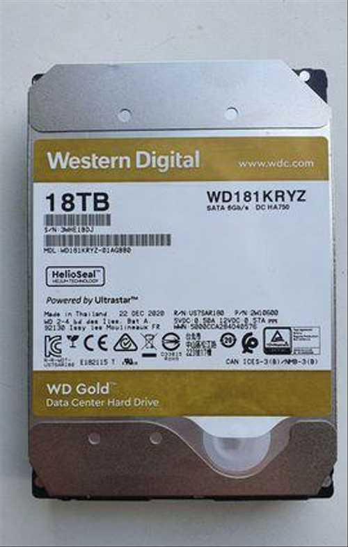 Жесткий диск WD Gold WD181kryz 18TB