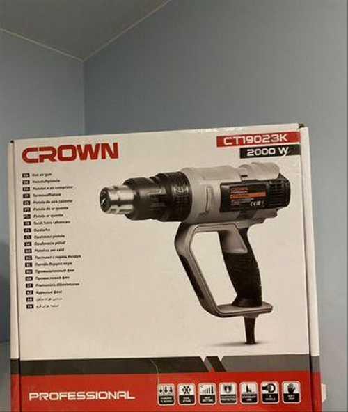 Фен строительный Crown ct19023k 2000в новый