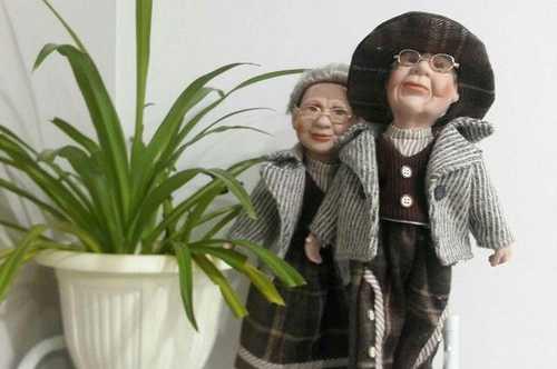 Фарфоровые куклы - дедушка и бабушка