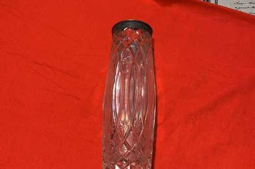 Хрустальная ваза серебро 875