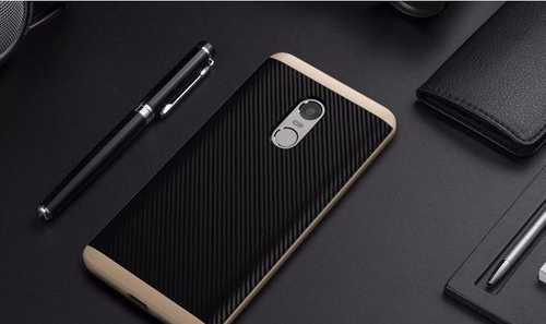Противоударный золотой чехол для Redmi Note 4