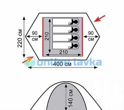 Палатка Tramp Rock 4