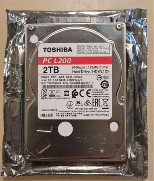 Жесткий диск Toshiba PC L200 2Tb, новый