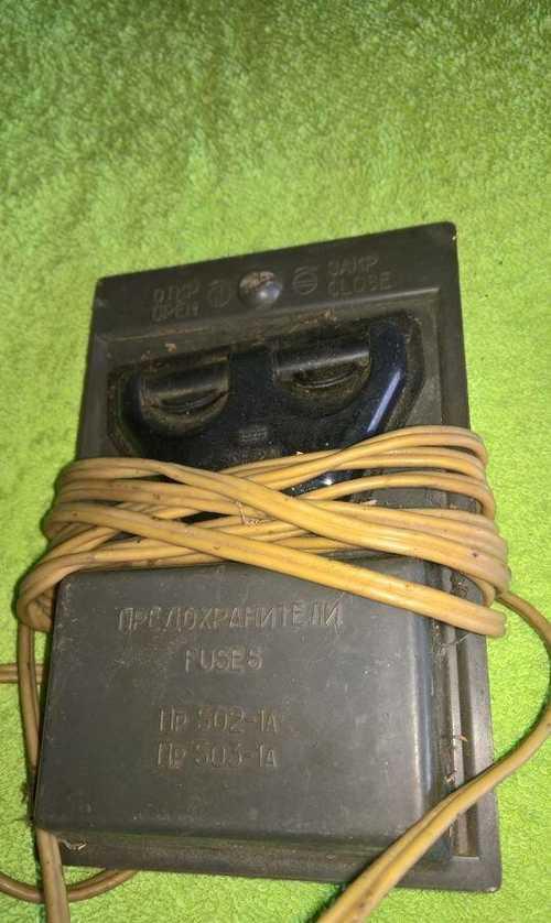 Сетевой шнур с колодкой предохр. от советского тв