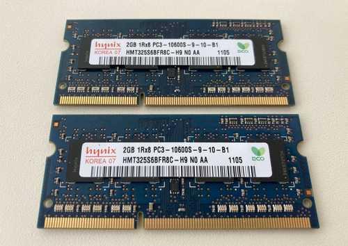 Оперативная память для ноутбука DDR3L 2 х 2Гб