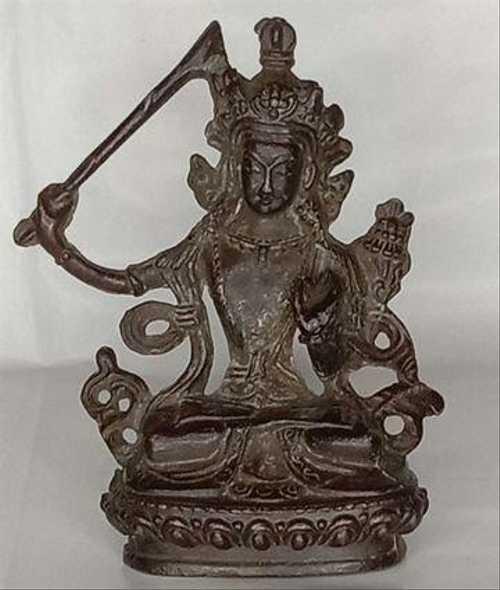 Статуэтка бронза Манджушри, Китай, Тибет