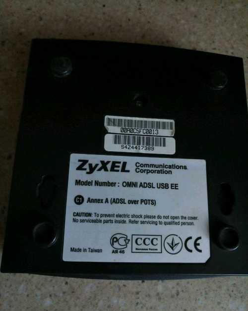 Модем Zyxel omni adsl USB EE