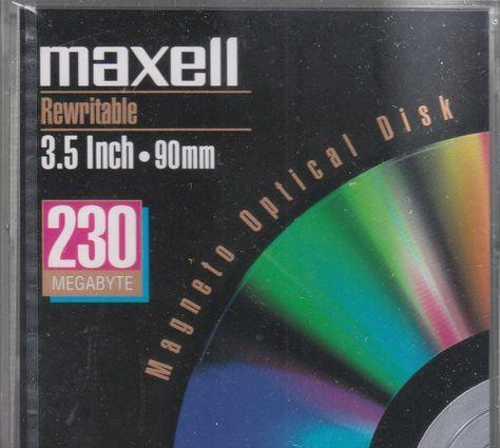 Магнито-оптические диски maxell rewritable 230Mb