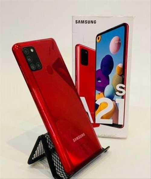 Смартфон Samsung Galaxy A21s 4/64GB, красный