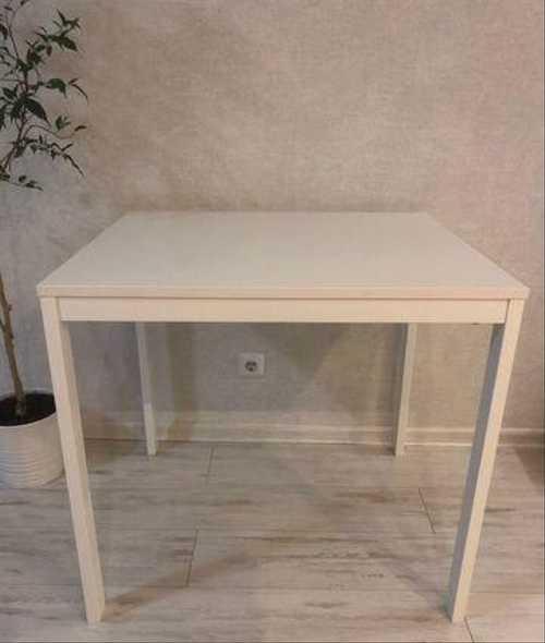 Раздвижной стол икеа vangsta, белый 80/120x70 см
