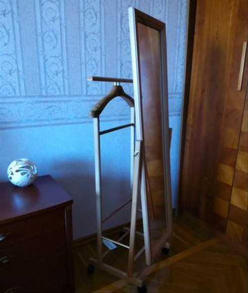 Вешалка напольная с зеркалом новая