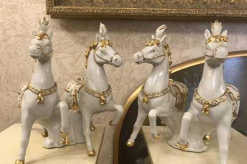 Статуэтка фарфор V. Sabadin Пара лошадей, Италия