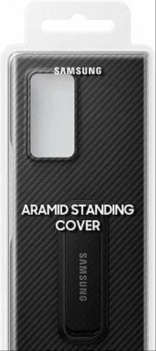 Чехол Samsung Aramid Standing Cover Fold 2 карбон