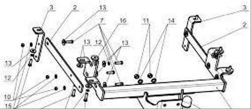 Фаркоп Renault Master 3 (2010-2014) RWD/FWD кроме