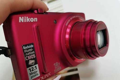 Nikon coolpix S9100 RED фотоаппарат