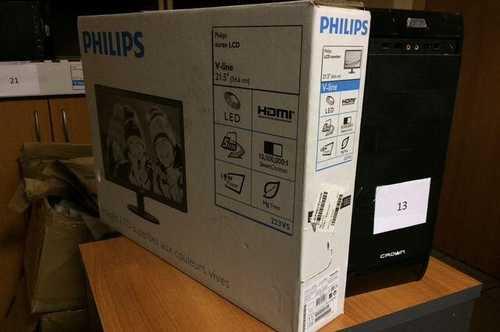 Компьютер crown + монитор Philips