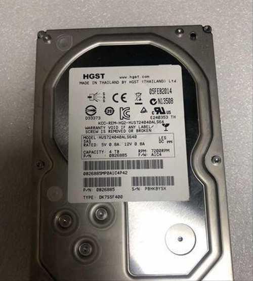 Жесткий диск SAS 4TB hgst HUS724040ALS640 0B26885