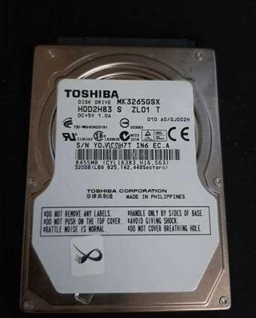 Жесткий диск Toshiba 320 гб 2.5' для ноутбука