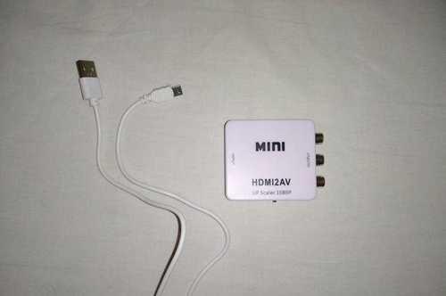 Переходник hdmi 3rca (hdmi2av) конвертер