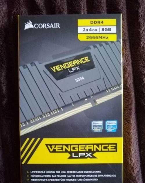 Память corsair Vengeance LPX DDR4 2x4 Гб (8 Гб)