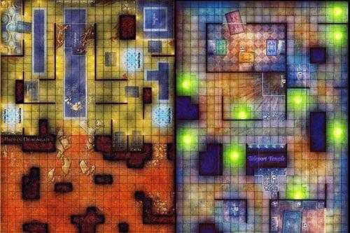 DnD battle map Broken Demongate / Teleport Temple