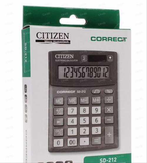 Калькулятор Citizen Correct SD-212