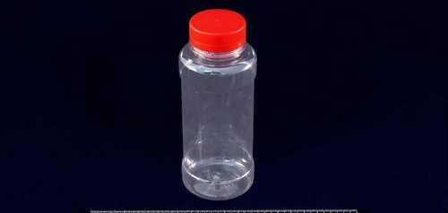 Бутылка пэт 0,25л с крышкой, прозрачная, гладкая