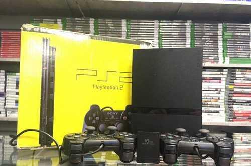 Sony PS2 Прошитая + Второй геймпад + Флешка 16Mb
