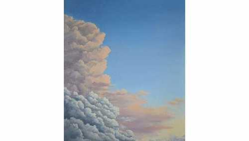 Картина облака маслом на холсте "Где-то в облаках"