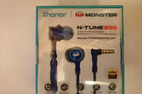 Наушники Honor Monster 2 (AM17) синий. Новые
