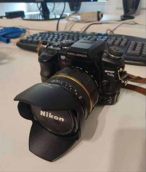 Фотоаппарат konica minolta, обьектив Nikon 24-135