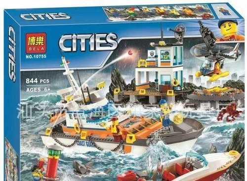 Лего Cити "Штаб береговой охраны" 844 детали