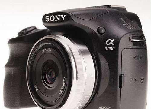 Беззеркалка Sony a3000 и объектив SEL16E2.8