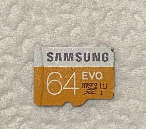 Карта памяти Samsung MicroSD XC 64 Gb