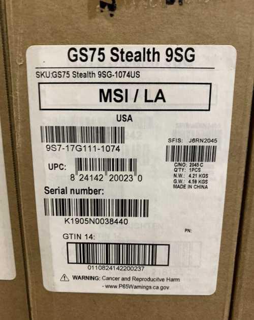 Msi GS75 stealth