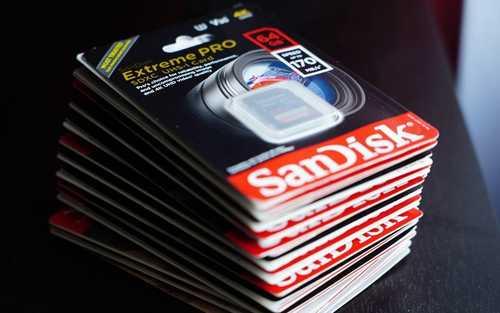 Быстрые карты памяти SanDisk 32Gb 64Gb Extreme PRO