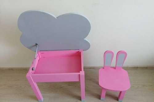 Детский стол Облачко с местом для хранения