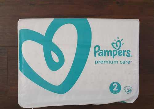 Pampers premium care, 34шт, упаковка целая