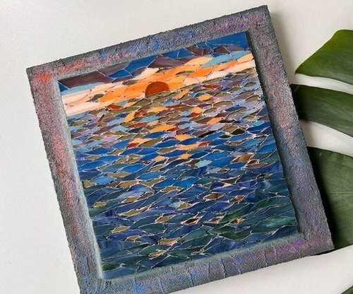 Мозаики из витражного стекла. Морская тема