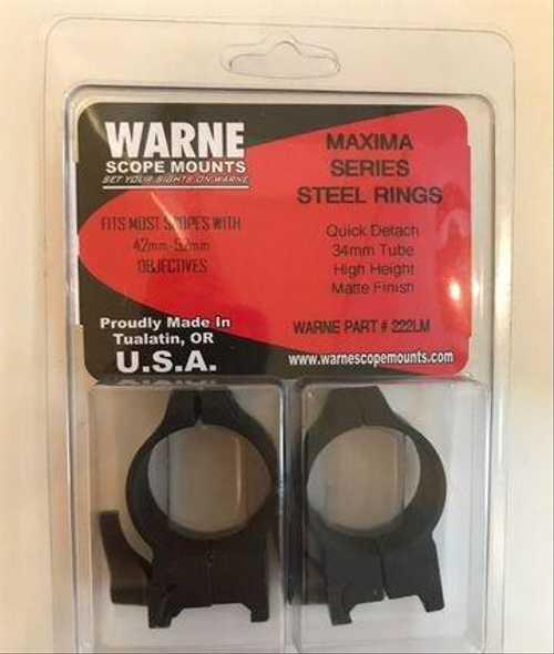 Продаю Быстросъемные кольца Warne 34мм на Weaver