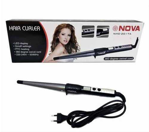 Конусная плойка для завивки волос Nova Hair Curler