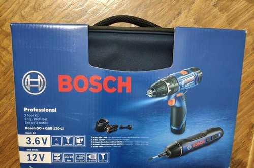 Набор Bosch GSB 120-LI + GO 2 + 2 аккум. + сумка