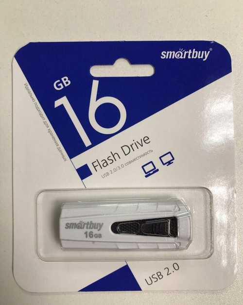 Флешка 16Gb SmartBuy Iron White SB16gbir-W